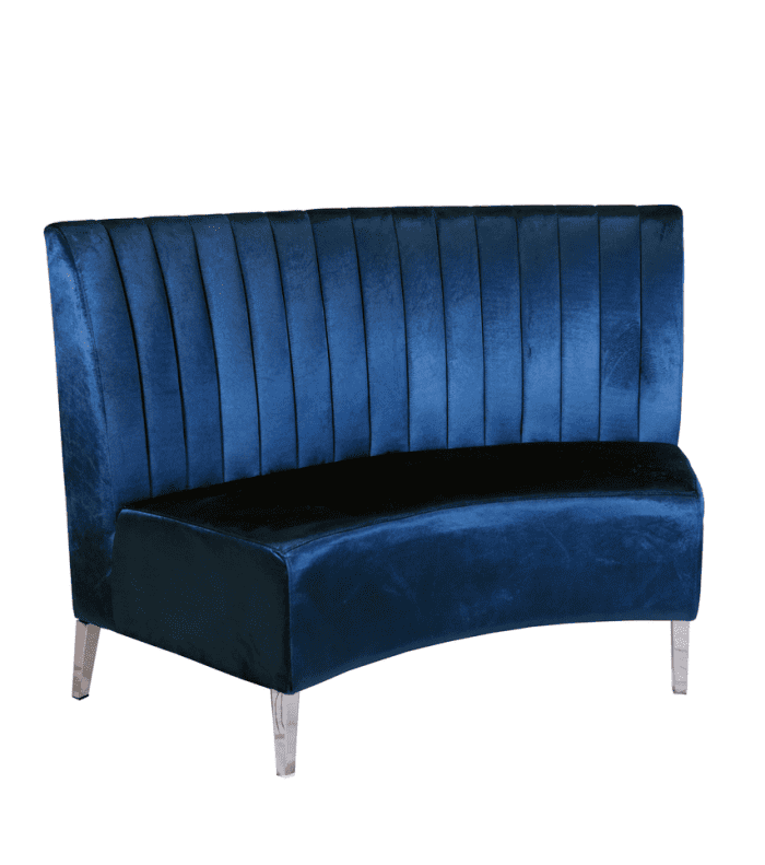 Rent Beatrice Banquette - Deep Sea Blue Velvet Banquettes & Baroque ...