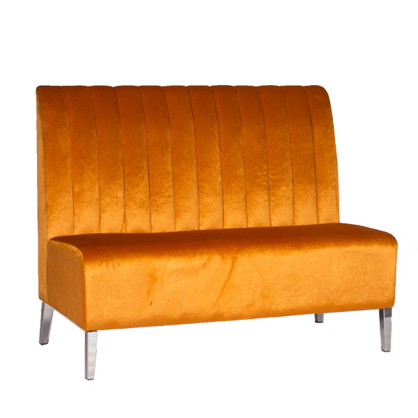Rent Chelsea Banquette - Orange Velvet Banquettes & Baroque Seating ...